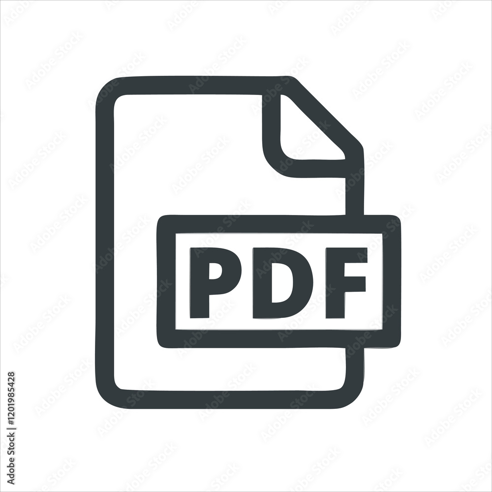 pdf icon is isolated on a white background from the digital learning ...
