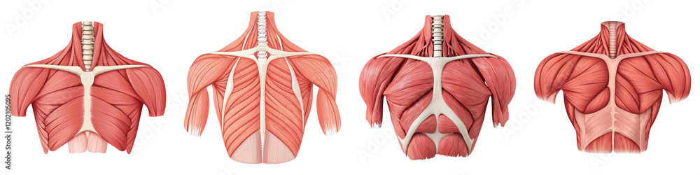 Chest Muscle. Muscle anatomy diagram showing chest muscles labeled on ...