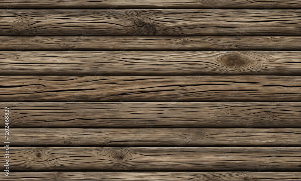 A highly detailed 8K photorealistic seamless texture of aged wood ...