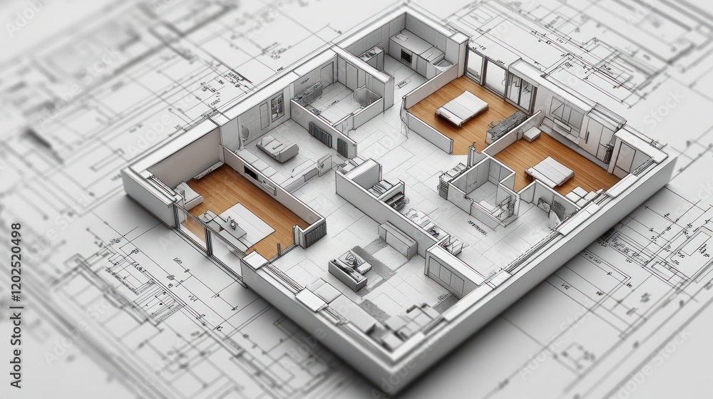 Highly detailed architectural floor plan with precise measurements and ...