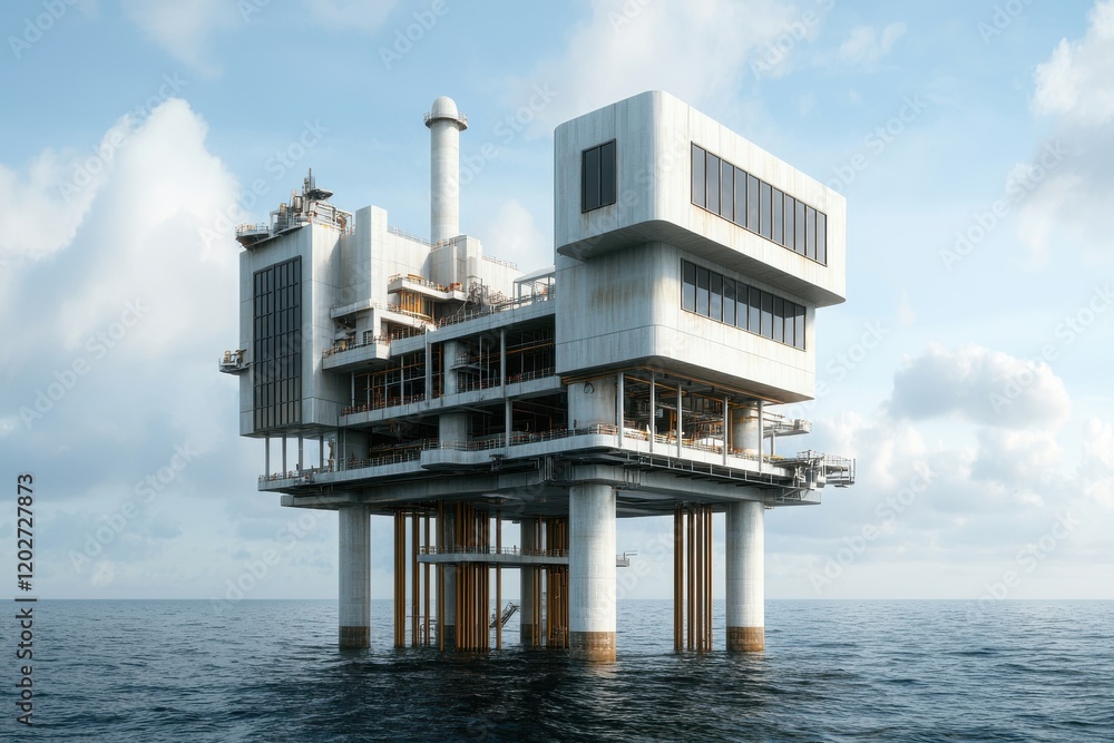Exploring offshore oil rig operations ocean environment industrial ...