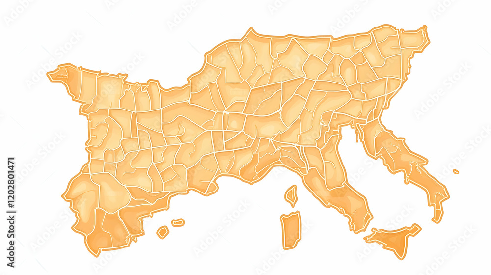 Detailed map of ancient Roman Empire provinces, illustrating ...