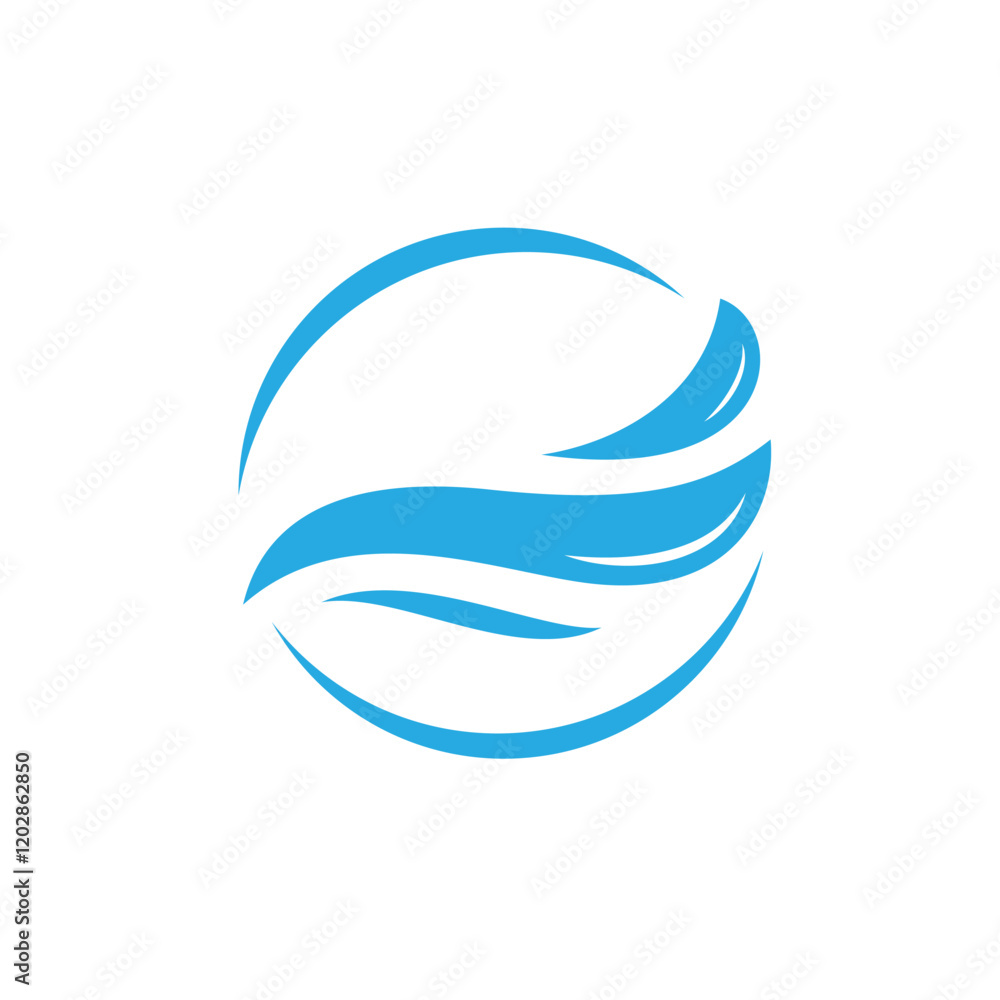 Water Splash Flow Element Logo Icon Stock Vector | Adobe Stock