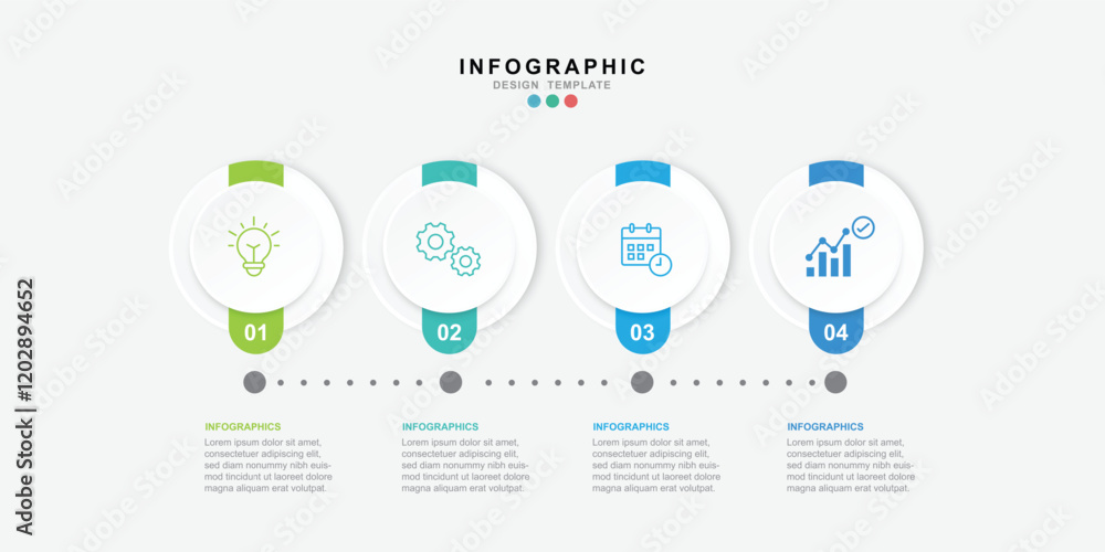 Vector Infographic label design template . process diagram with icons ...