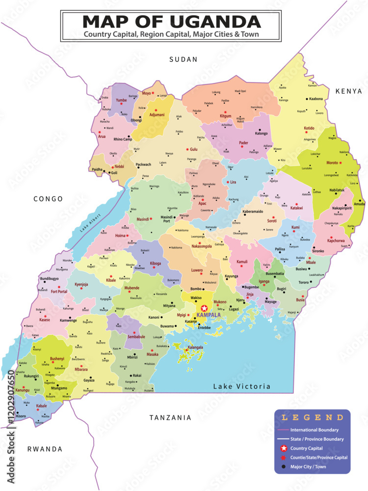 African Countries Geography Political map. Political map of country ...