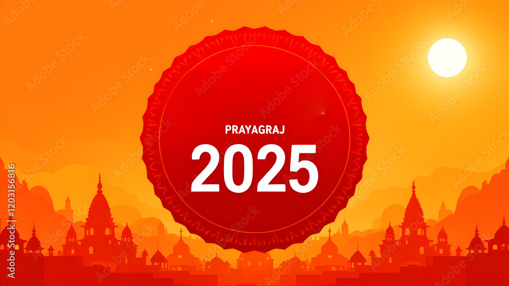 Saffron and orange silhouette of temples and religious architecture ...