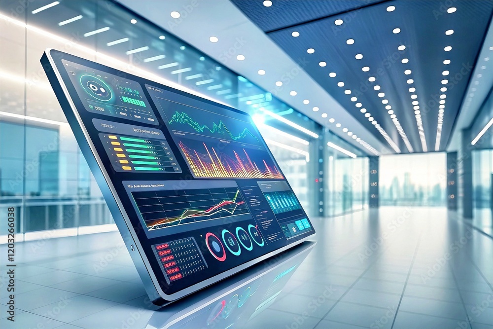 Interactive Data Display: A futuristic, large-scale digital display ...