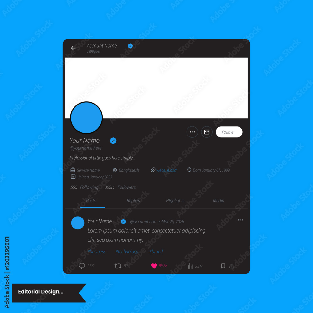 Twitter X screen mockup set. social media template and interface ...