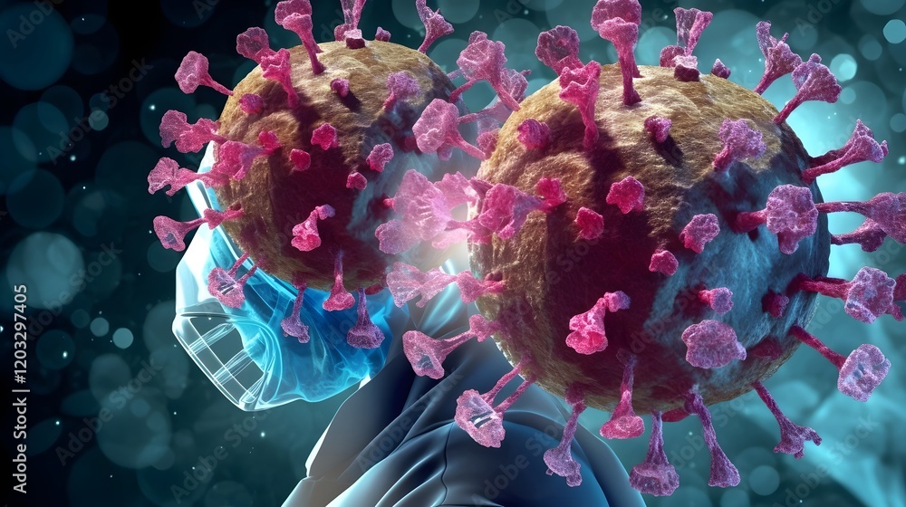 Medical researchers examining the genetic makeup and structure of the ...