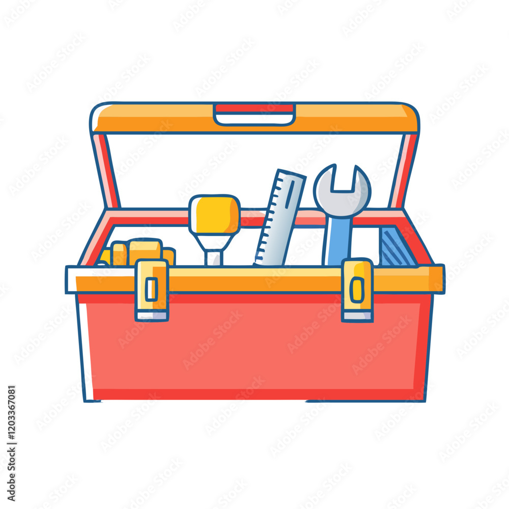toolbox icon, toolbox vector illustration-simple illustration of ...