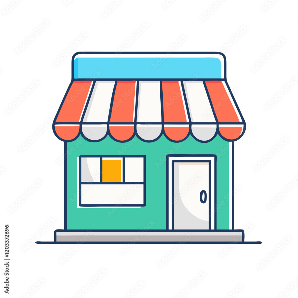 storefront icon, storefront vector illustration-simple illustration of ...