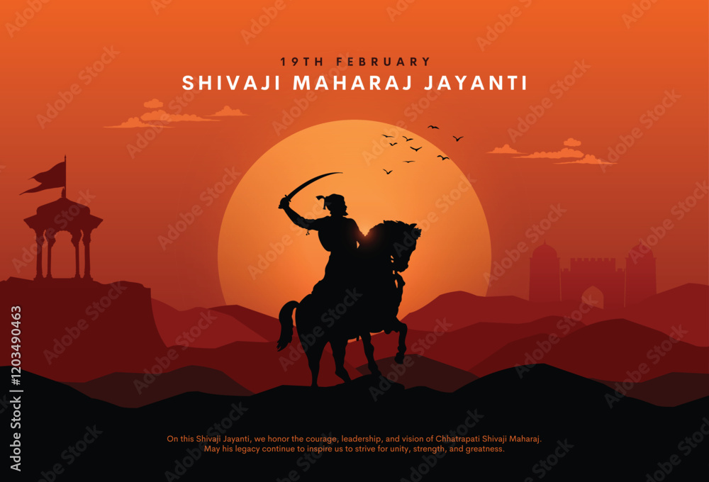 Vector de Stock Chhatrapati Shivaji Maharaj Indian Maratha warrior king ...