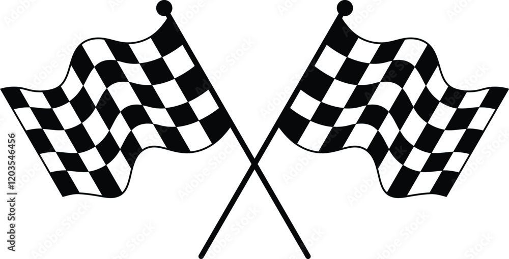 checkered racing flag NASCAR Racing Flag motorbike racing, sports finish line flag cutfile ...