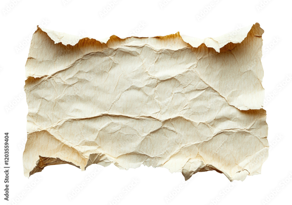 Torn old white paper on high fidelity texture detailed close-up ...