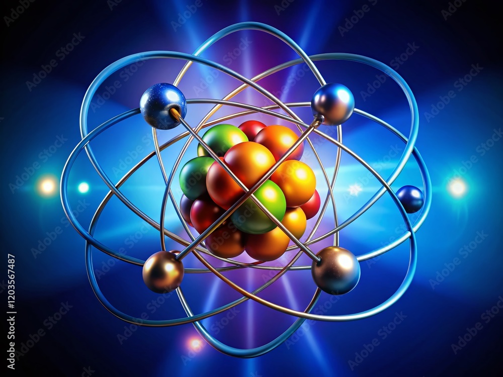 Bohr Model Boron Atom: Elegant Portrait Photography of Atomic Structure Stock Illustration ...