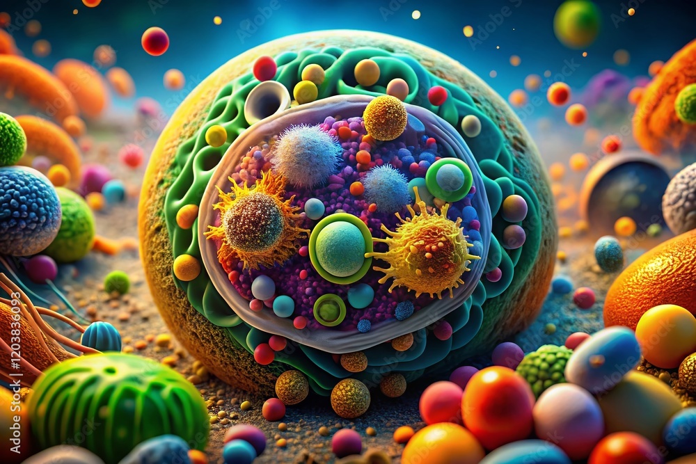 Microscopic Bacterial Cell Structure: Prokaryotic Biology Poster Food ...