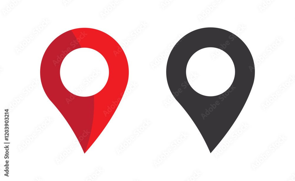 Location icon, map logo for maps google maps, sign, route, position ...
