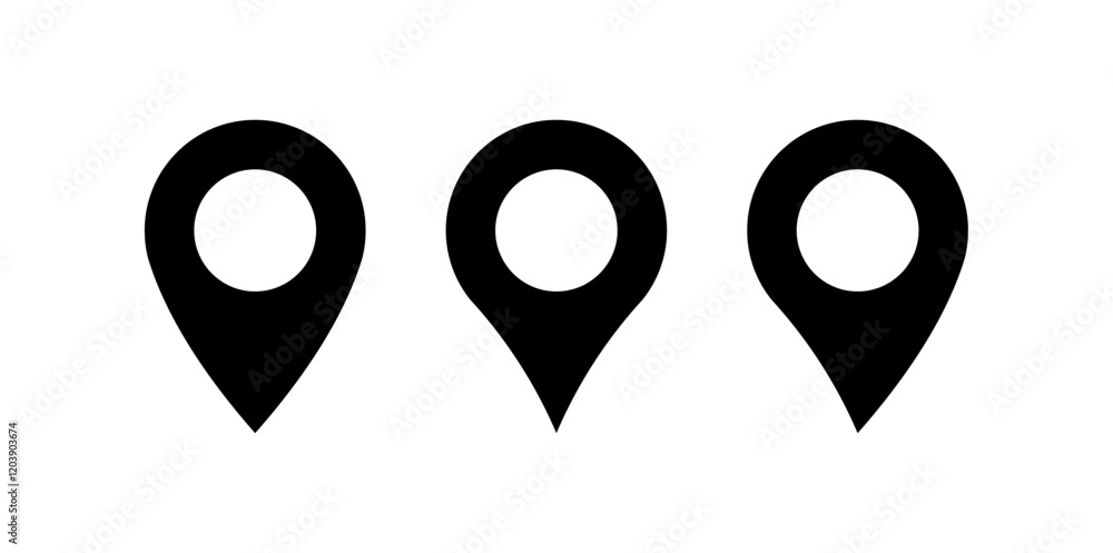 Location icon, map logo for maps google maps, sign, route, position ...