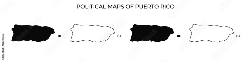 Four maps illustrate the political history of Puerto Rico. Each map ...