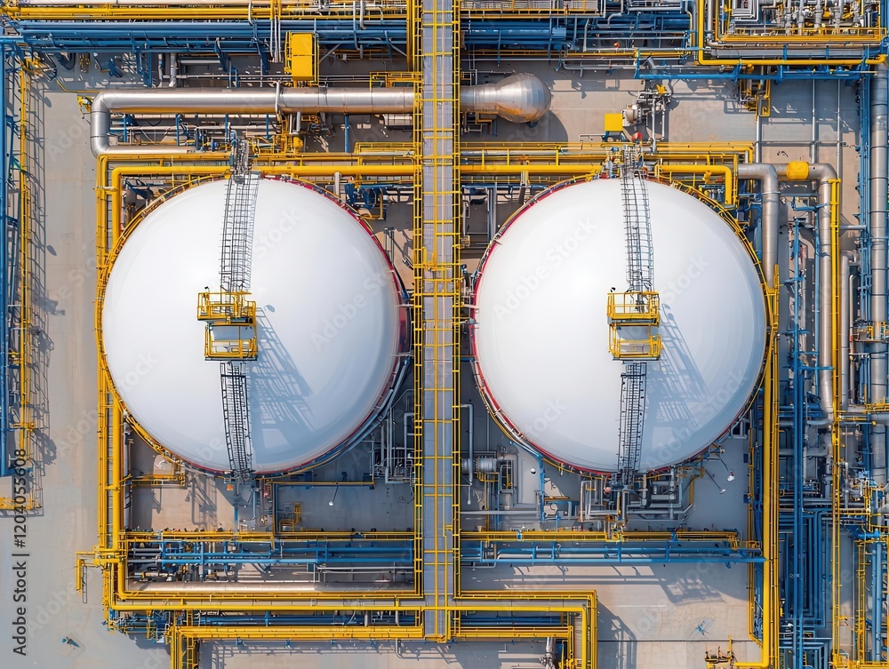 Fully digitized refinery layout with IoT connectivity Stock ...