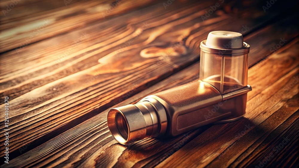 Vintage Medical Illustration: 3D Model of Inhaler Device Stock ...