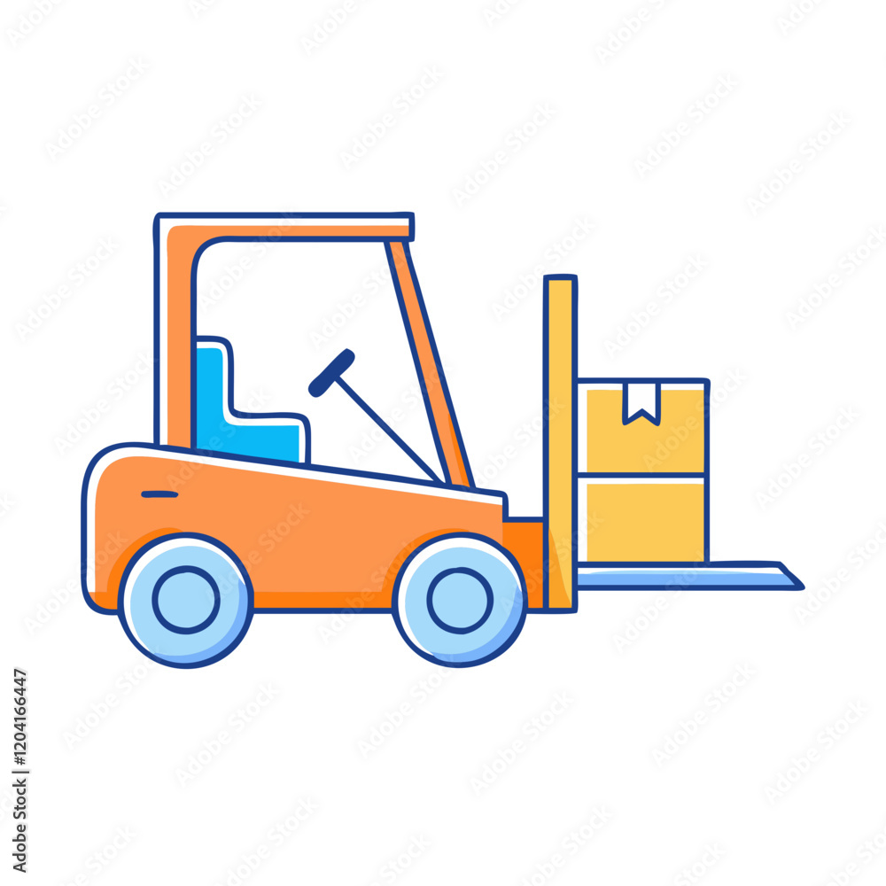 forklift icon, forklift vector illustration-simple illustration of ...