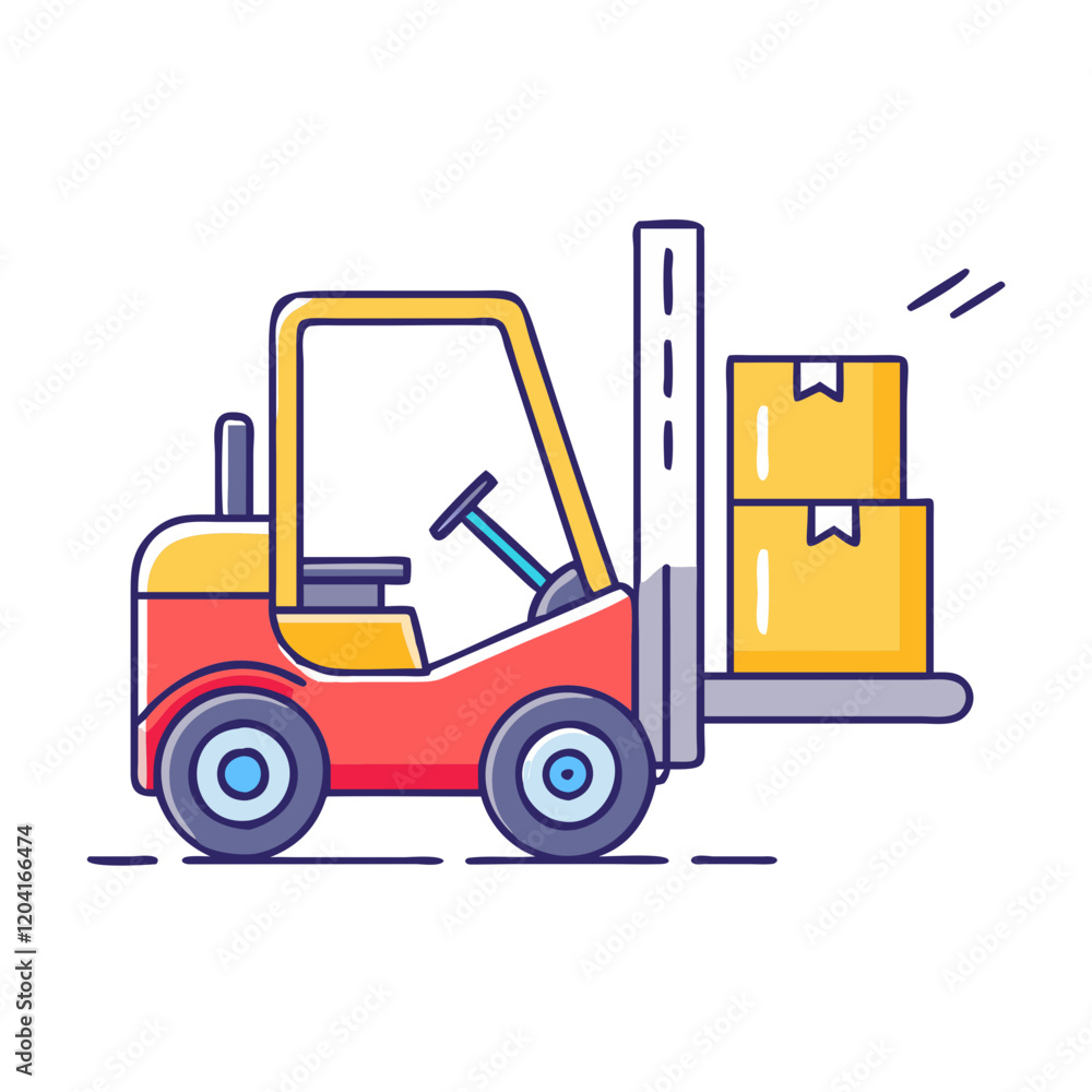 forklift icon, forklift vector illustration-simple illustration of ...