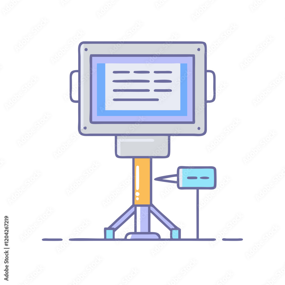 teleprompter icon, teleprompter vector illustration-simple illustration of teleprompter, perfect ...