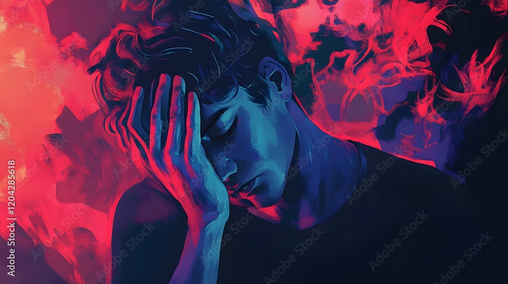 Understanding Panic Disorder and Its Effects Stock Illustration | Adobe ...