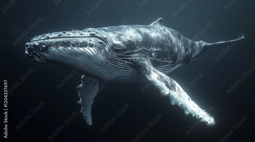 A stirring underwater image features a colossal whale breaching through ...
