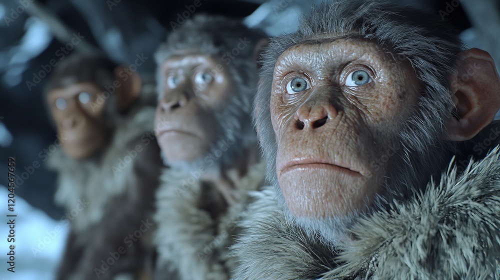Illustration showing early homonid ape or ancestor, which could be Homo ...