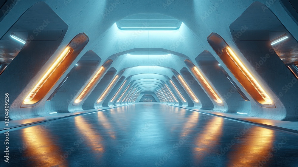 Futuristic Virtual Studio Background for Live Events and Broadcasts with Minimalistic Design and ...