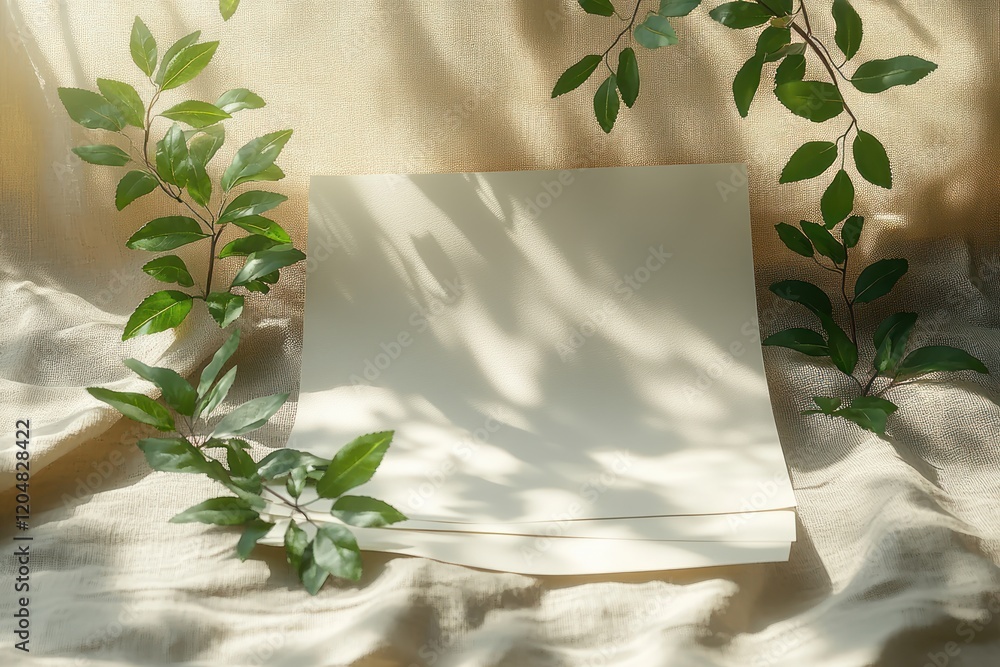 Minimalist Paper Mockup Vertical Blank US Letter A4 Sheet Invitation ...