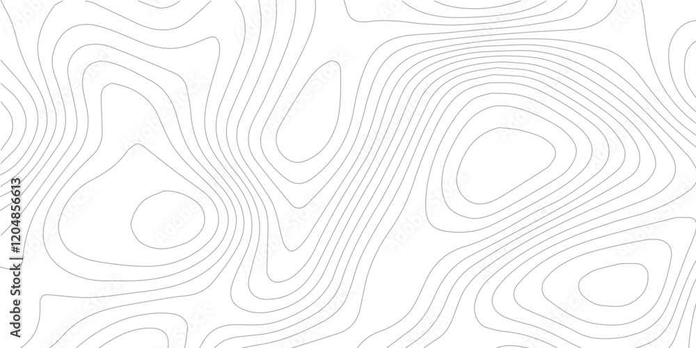 Abstract black and white topographic contours lines of mountains ...