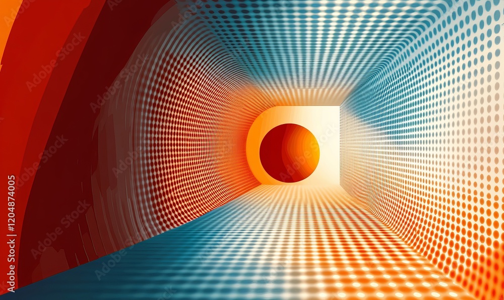 Illusion with shifting shapes and deceptive forms, Generative AI Stock ...