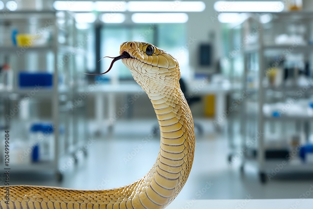Skilled Snake Milker Extracting Potent Venom from Venomous Cobra in ...