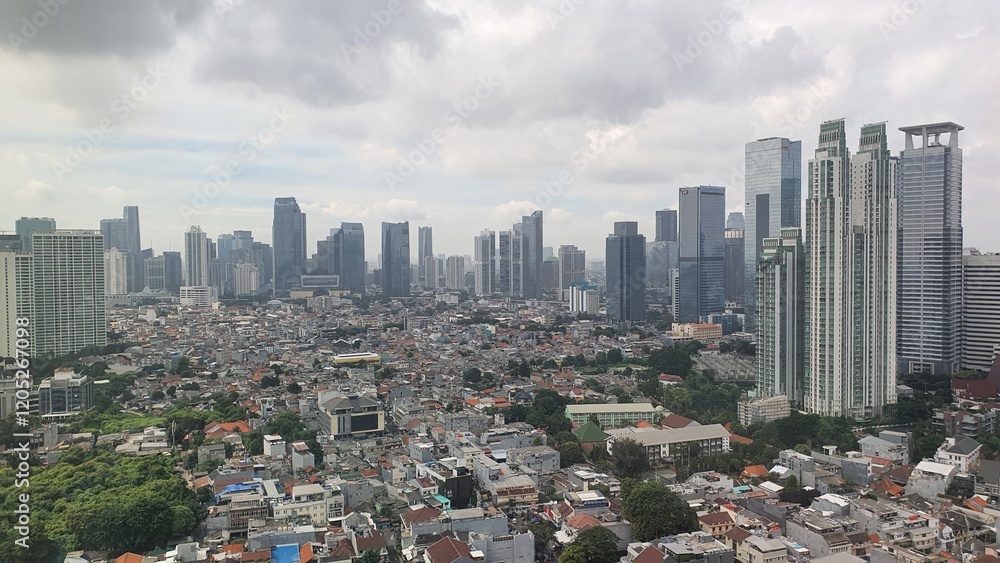 Jakarta, Indonesia – January 16, 2025: A cityscape view of Indonesia ...