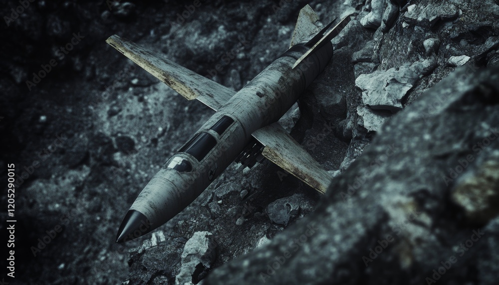 Aerial warfare realism 3d cad model depicting a missile deployment from ...