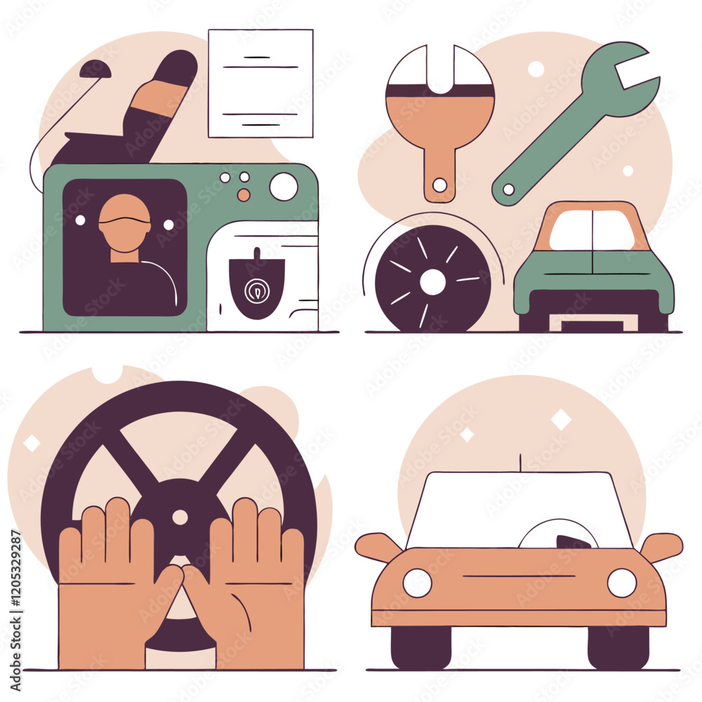 Ultimate Car Repair Icon Set: Mechanic Tools & Auto Service Symbols oil ...