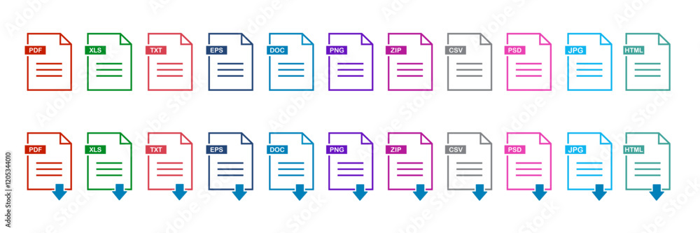 File Type On White Background File Type Download Icon File Type Icons Format And Extension Of