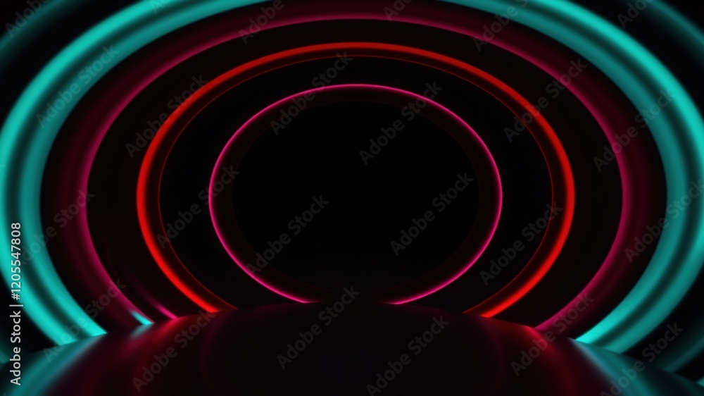 4K Concentric Circles Animation, Black Background, Alpha Channel, Wipe ...