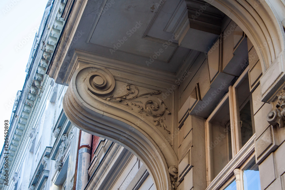 balcony, center, city, decorations, facade, historical, house, mansion ...