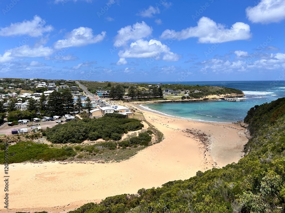 Port campbell in Great Ocean Road, in Victoria, Australia, is a scenic ...