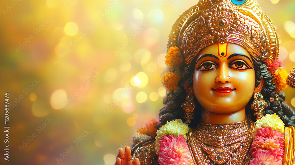 lord god Kartikeya (Murugan, Subrahmanya) seated with his Vel and ...