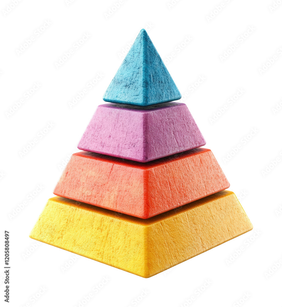 Visualizing hierarchical structures pyramid chart with three elements ...