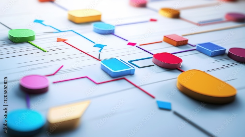 Complex flowchart representing a business process management system ...