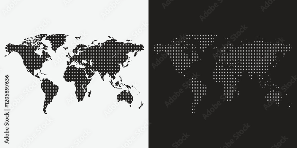 World Map, Very high resolution world map, isolated on white background ...
