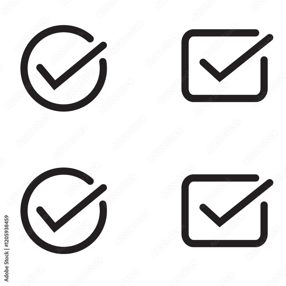 check box icon with correct, accept checkmark icons green tick box ...