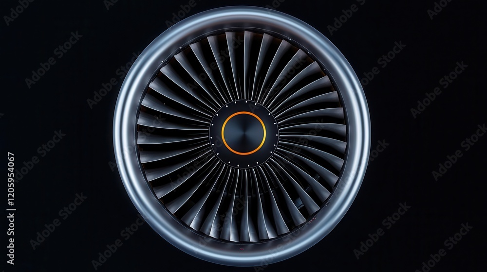 Technical diagram of a jet engines air intake and noise suppression ...