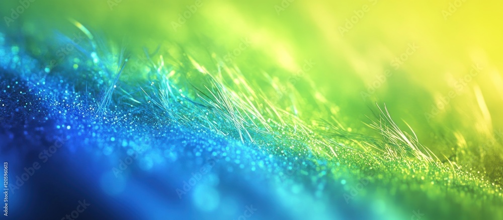 Bold gradient from cobalt blue to neon green, illuminated with sharp ...